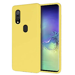 Leton-US Samsung Galaxy A40 Phone Case,Soft Slim Silicone Case Gel Rubber Bumper Case Anti-Scratch Shockproof with Microfiber Lining Protective Shell Cover for Samsung Galaxy A40 Yellow