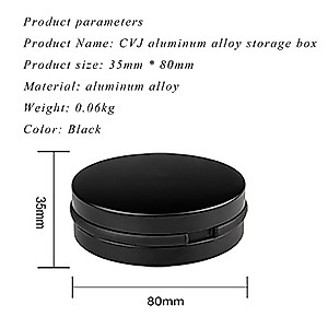 FEDAI IEMs Case,Mini Portable Earphone Case, Waterproof Aluminum Alloy Housing Headphone Case for Travel, Protective, Water Resistant, Crash Proof,Lightweight Universal Carrying Bag（Black，No Logo）