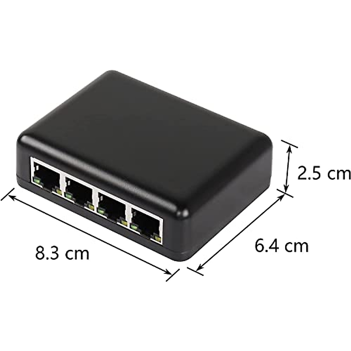 SinLoon RJ45 Network Splitter Adapter Gigabit,1000Mbps Ethernet Cable Splitter, Cat5,Cat6,Cat7,RJ45 Network Extension Connector,Four Devices Share The Internet at The Same Time (Black Gigabit 1 to 4)