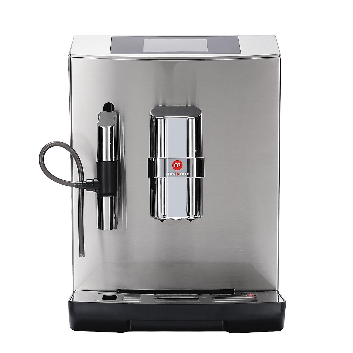 Mcilpoog WS-S7 Fully Automatic Espresso Coffee Machine, Silver Full Metal, Super Automatic Espresso Machine with Milk, Americano, Latte, Cappuccino, Hot Water