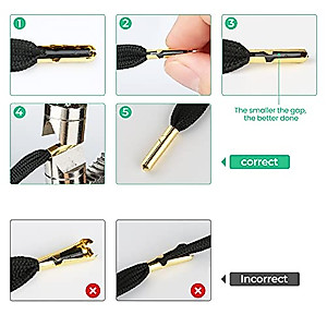 Dianman Heavy Duty Aglet Crimping Tool Shoelace Aglets Tool for Repair Shoelace Tips End Hoodie Aglets Plier Aglets Installation Tool (Metal)