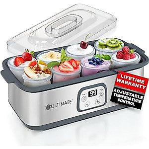 Ultimate Probiotic Yogurt Maker - Make Trillions of Live Probiotics with Adjustable Temperature & Time Control - Get Better Gut Health - Best Yoghurt Machine - Perfect Kitchen Gifts for Women & Men