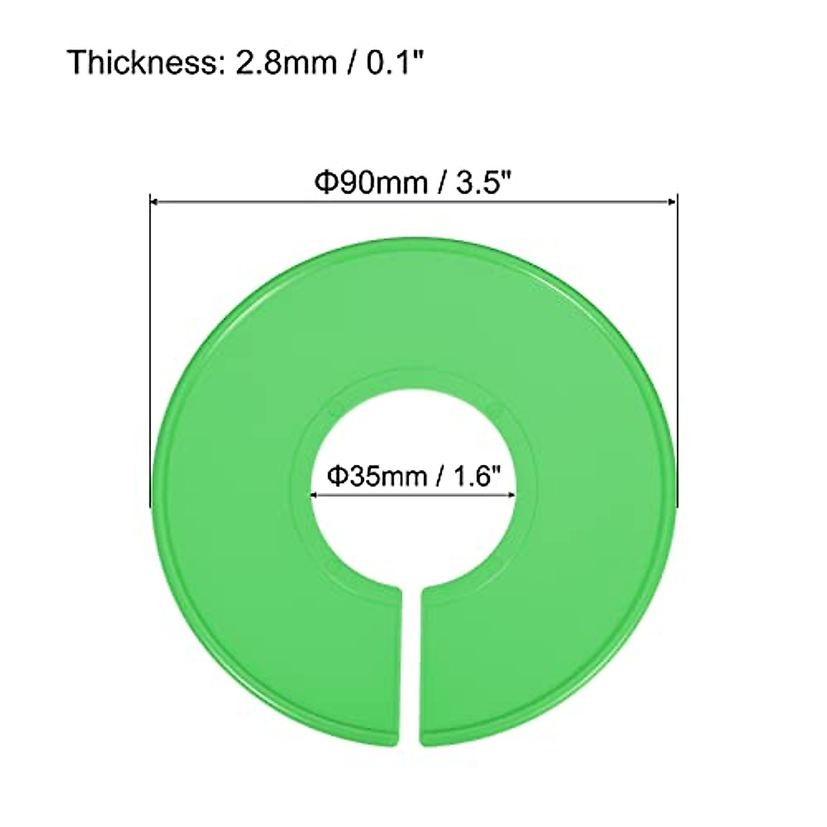 PATIKIL Clothes Dividers 20 Pack Blank Clothing Rack Size Sorting Reusable Wardrobe Round Hanger Separator, Green