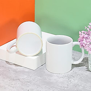 KassWoo Sublimation Mugs Set of 12, 12oz Professional Grade Sublimation Coffee Mugs，Ceramic Coffee Cups, Classic Drinking Cups with Handles, Mugs for Cappuccino, Latte, Cocoa, Milk, Mug DIY Gifts