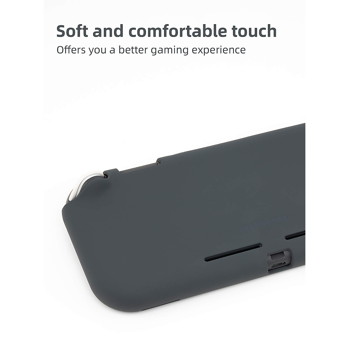 GeekShare Soft Silicone Case Compatible with Nintendo Switch Lite, Anti-Collision Non-Slip Shockproof Silicone Protective Cover Shell for Switch Lite (Gray)…