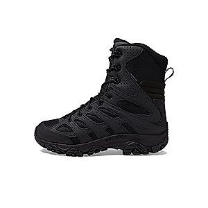 Merrell Men's Moab 3 Tactical 8" Zip Waterproof Military Boot, Black, 11