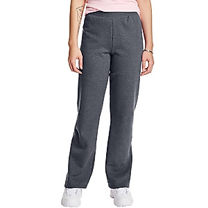 Hanes Women's EcoSmart Open Bottom Leg Sweatpants,Slate Heather,XX-Large
