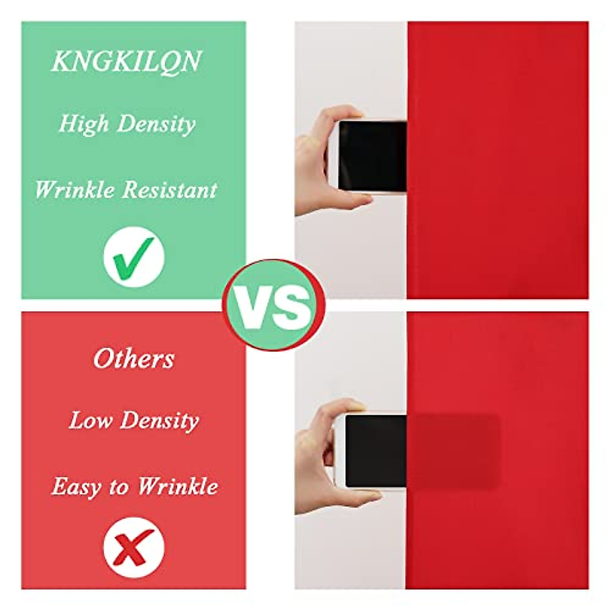 10x10FT Red Backdrop Curtains for Parties - Red Backdrop Curtain for Baby Shower Birthday Photo Home Party Curtains Backdrop 5x10FT 2 Panels