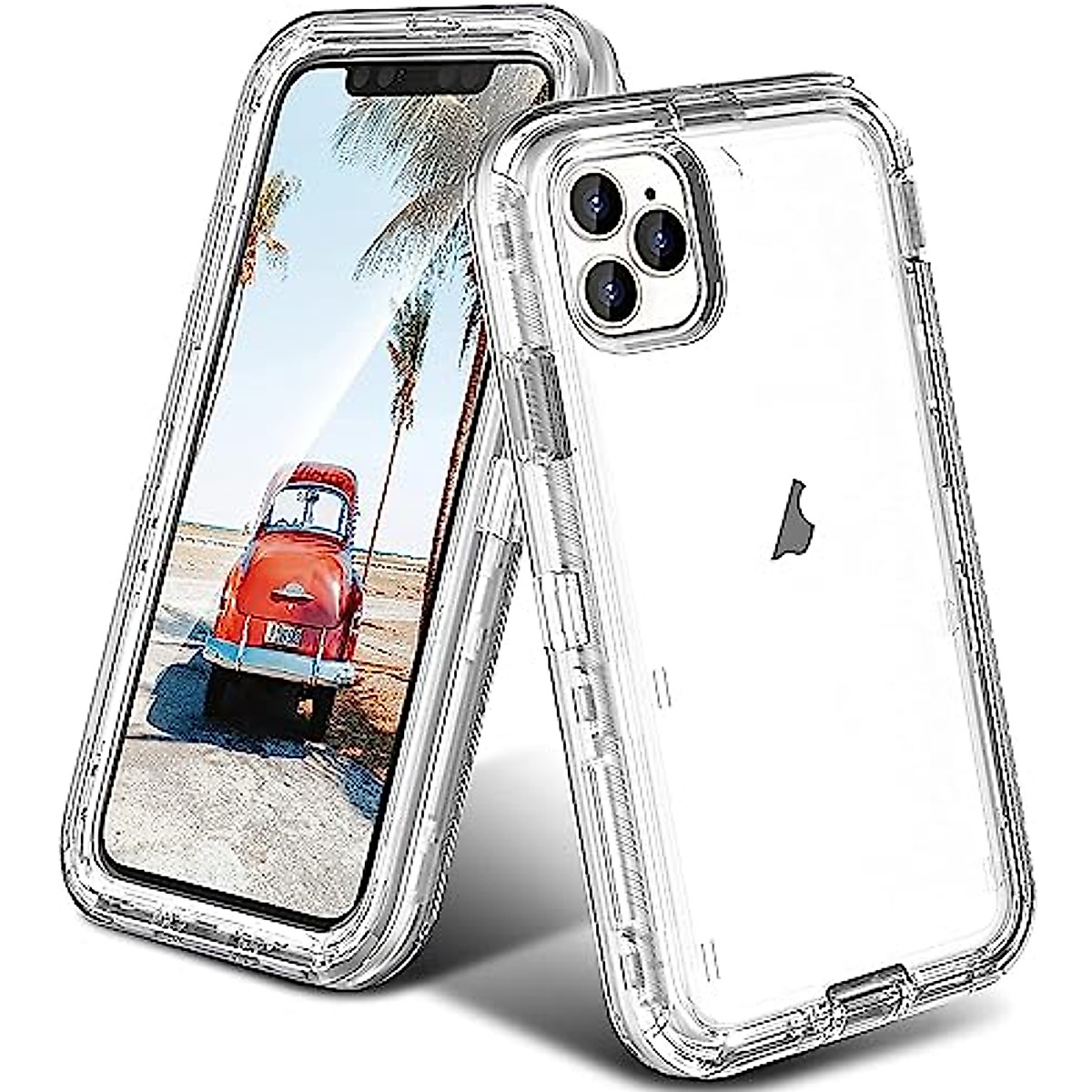 ORIbox for iPhone 14 Pro Case Clear, [10 FT Military Grade Drop Protection], Transparent Heavy Duty Shockproof Anti-Fall Case for iPhone 14 Pro Phone Case,6.1 inch,3 in 1, Crystal Clear