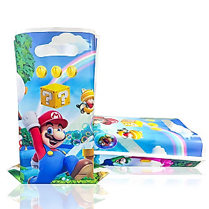 Venanoci 30Pcs Super Bros Mario Party Gift Bags Girl and Boy Birthday Party Supplies Decorates