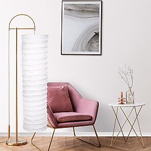 LALAFINA Lamp Shades Paper Floor Lamp Shade, Nordic Style Standing Lampshade Rice Paper Lamp Cover Floor Lamp Shade for Home Bedside Floor Lamp Small Lamp Shades
