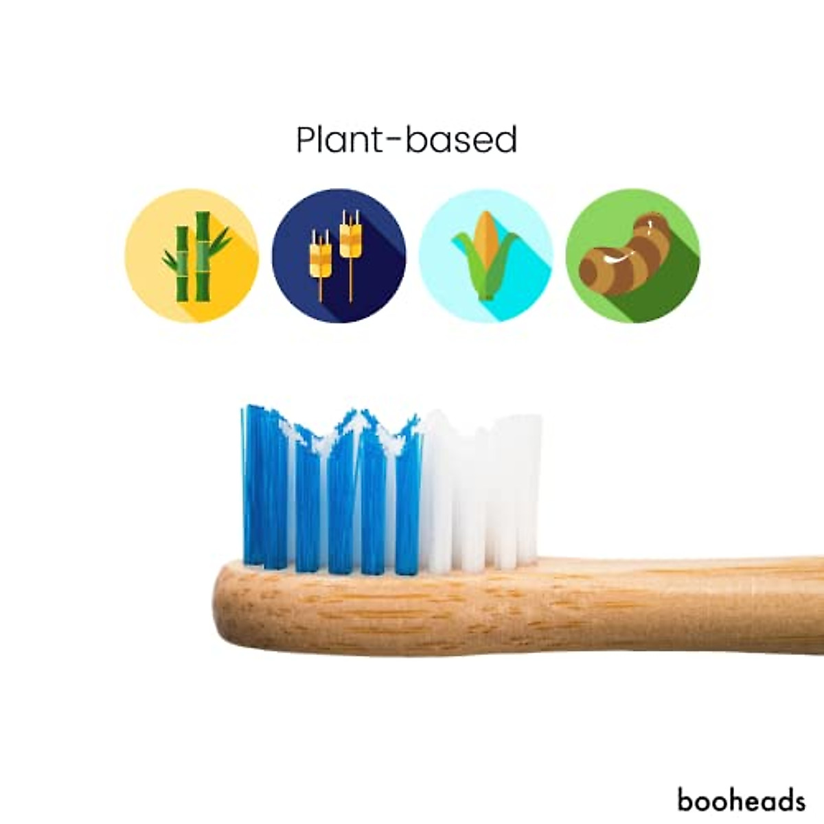 booheads - Bamboo Electric Toothbrush Heads | Biodegradable Eco-Friendly Sustainable Recyclable | Compatible with Sonicare (Multi)