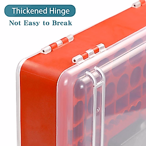 X-Value 230+ Battery Storage Organizer AA AAA C D 9V Waterproof Battery Holder Case with Tester (Red)