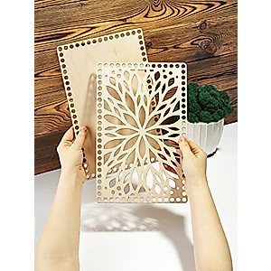 Premium Baltic birch plywood Rectangle Wooden Basket Bottoms and lids set, solid wooden base for DIY Crochet