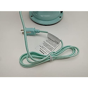 8" All Metal Durable Tabletop Fan Retro Antique Style 3 Speed Oscillating Desk, Mint