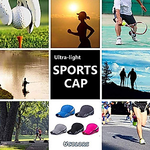 CLAPE Running Performance Hat Outdoor Sports UV Protection Baseball Cap Ultra Thin Lightweight Waterproof Quick Dry Portable Mesh Hat Dark blue