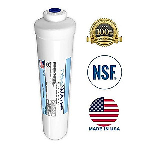 PureWater Filters Inline Water Filter For Under Sink Kitchen and Bathroom Faucets- with 3/8 Inch Inch Quick-Connect Fittings