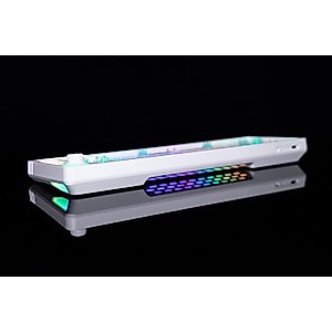 GK GAMAKAY LK67 65% RGB Modular DIY Mechanical Keyboard, 67 Keys Hot Swappable 3pin/5pin Switch, Programmable Triple Mode Bluetooth 5.0/USB-C Wired/2.4GHz Wireless Customized Keyboard Kit (White)