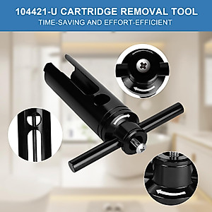 New Upgraded 104421U Cartridge Removal Tool, Cartridge Puller Replacement Compatible with Moen 1200, 1222, 1225 Series Single Handle Posi-Temp Pressure Balanced Tub/Shower Faucet Rough-in Valves