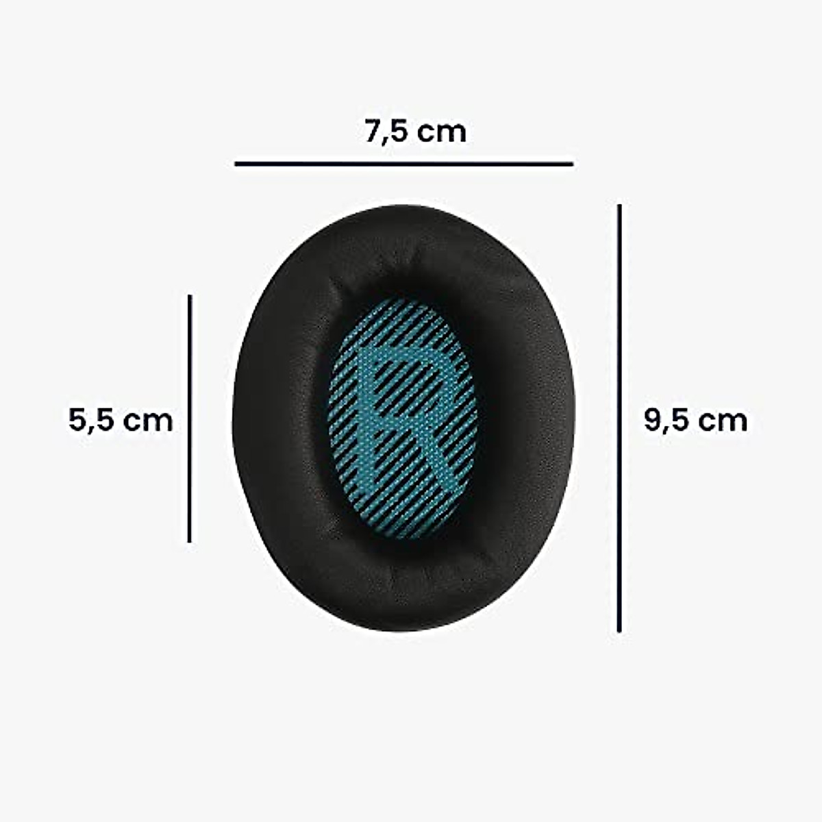kwmobile Replacement Earpads Compatible with Bose Soundlink Around-Ear Wireless II - 2X Sheepskin Headphones Pads - Black