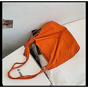 HUALEENA Women's Large Capacity Canvas Bag Crossbody Bag Casual Hobo Bag Shoulder Bag Shopping Bag Unisex (Black)