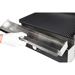 EASYROSE Panini Press Sandwich Maker 6 Slice Commercial Sandwich Press Grill, Electric Panini Maker with 15"x11" Non-Stick Iron Plate, 32-572°F Temp Control Indoor Grill for Steak, 1800W (CPG-175)