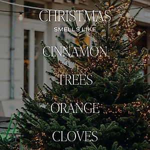 Sweet Water Decor Christmas Scented Candle | Cinnamon, Trees, Orange, and Clove Scents | Christmas Candles and Decor for Home | 9oz. Clear Jar Soy Candle, Made in the USA
