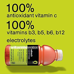 Vitamin Water Variety Pack - 20 oz Water Bottles - Vitaminwater Energy Drink, Flavored Water - Vitamin water XXX, Energy, Refresh, Focus - Sport Drinks Variety Pack - Vitamin Water 12 Pack