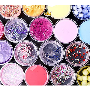 Kbraveo 80Pack 2OZ Slime Storage Containers and Foam Ball Storage Containers With Lids For 20g Slime DIY Art Craft Making Homemade