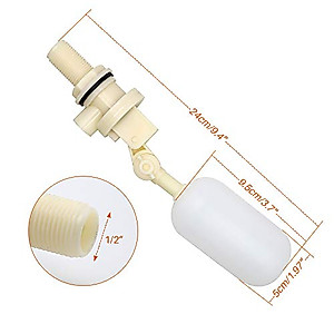 MUDUOBAN 2 Pack Float Valve 1/2 Inch for Stainless Steel Automatic Waterer Bowl Horse Cattle Goat Sheep Pig Dog Water Trough Farm Supplies Livestocktool