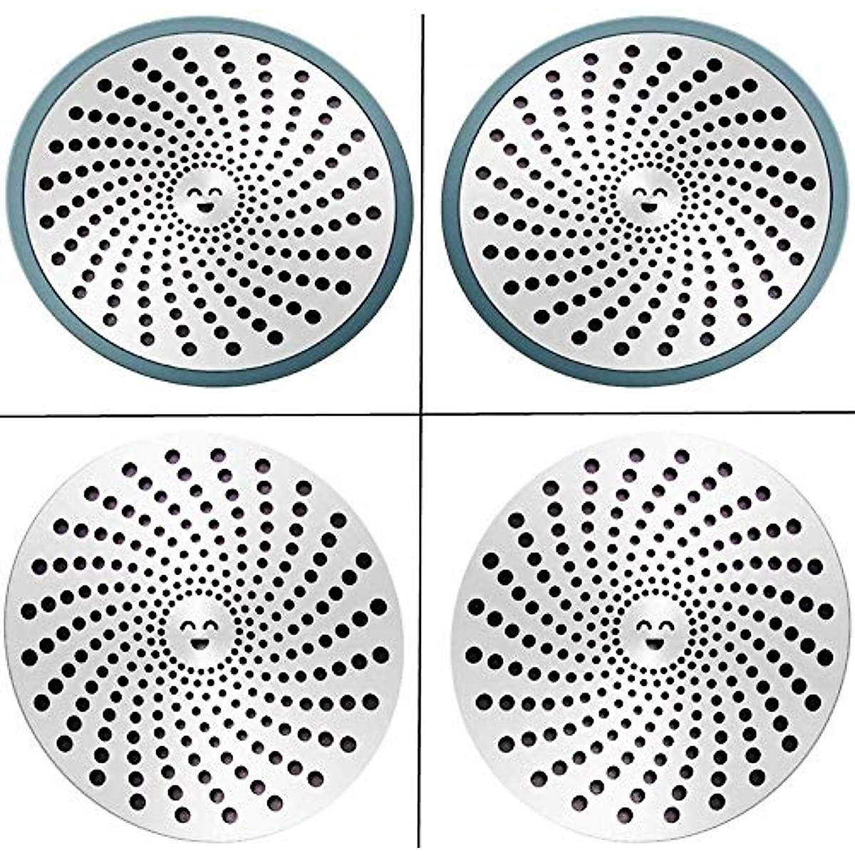 1 Pcs Shower Drain Cover Hair Catcher, Drain Protector Good Grips Easy Clean Strainer Stainless Steel Hair Trap Mesh for Shower Bath Drain Filter