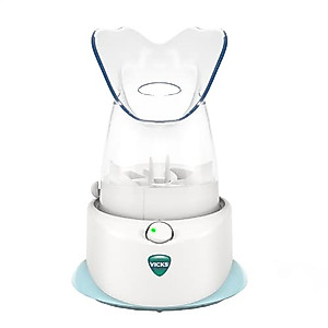 Vicks Personal Steam Inhaler, V1200, Face Steamer or Inhaler with Soft Face Mask for Targeted Steam Relief, Aids with Sinus Problems, Congestion, Cough, Use with Soothing Menthol Vicks VapoPads