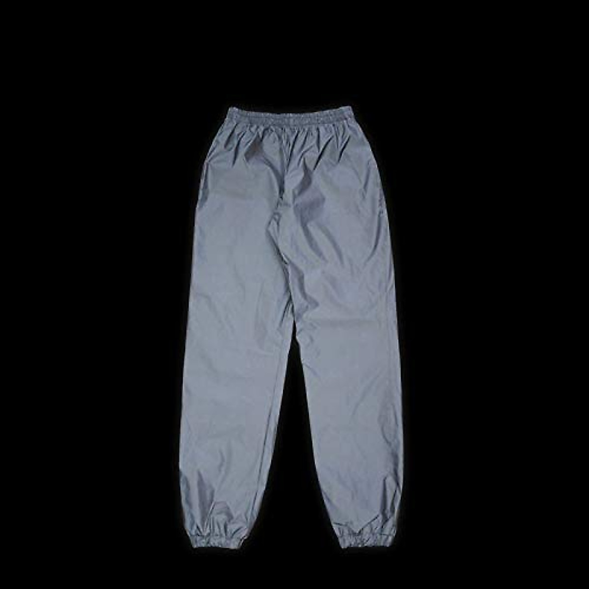 Reflective Pants Men Brand Hip Hop Dance Fluorescent Trousers Casual Harajuku Night Sporting Jogger Pants Gray (S)
