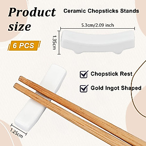 OLYCRAFT 6Pcs White Ceramic Spoon Rest Ceramic Stable Small Spoon Rest Coffee Spoon Rest Porcelain White Spoon Holder Chopsticks Stands Utensil Holder for Kitchen Counter Dining Table Decor