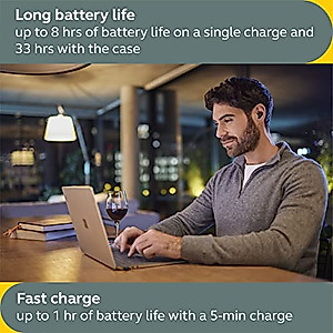 Jabra Evolve2 True Wireless Earbuds - in-Ear Bluetooth Earbuds with Active Noise Cancellation & 4-Mic MultiSensor Voice Technology - Microsoft Teams Certified, Works with All Meeting Apps - Black