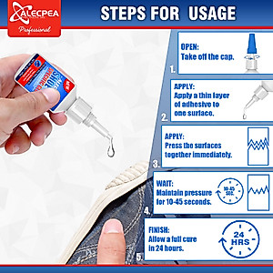 ALECPEA 30g Shoe Glue - Ultimate Strength Adhesive for for Soles Boots Sneakers Heels Hiking Shoes Leather Handbags - Quick Set in 15 Seconds