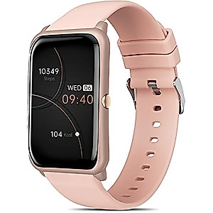 FITVII Fitness Tracker, Heart Rate Blood Pressure Monitor Activity Tracker, 1.57'' Touch Screen Calorie Step Counter IP68 Waterproof Watch with Weather Sleep Monitor Music Control for Women Men Kids