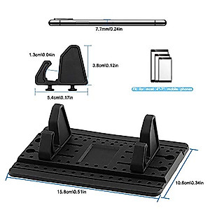 FineGood Phone Holder for Car with Air Vent Brush, Universal Silicone Car Cellphone Mount Antislip Vehicle Mobile Phone GPS Mounting Mat