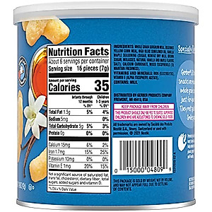 Gerber Snacks for Baby Lil’ Crunchies, Vanilla Maple, Non-GMO Baked Grain Snack with No Artificial Flavors, Baby Snacks for Crawlers, 1.48-Ounce Canister (Pack of 2)