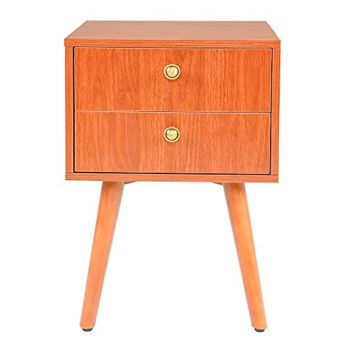 ODIKA Nightstand with Drawer/Bedside Table/End Table/Accent Table/Brown Side Table