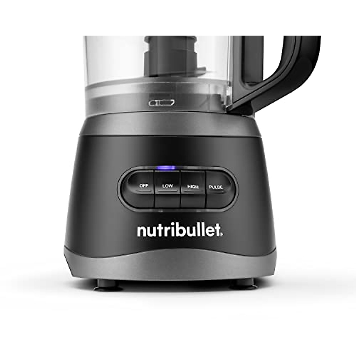 nutribullet NBP50100 Food Processor 450-Watts with 7-Cup Capacity and Stainless Steel Slice, Shred, Chop and Dough Attachments, Black