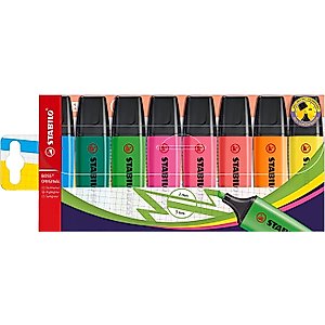 STABILO Boss Original Multi 8Pc (S) Marker – Markers (Multi, Multicolour, 2 mm, 108 mm, 18 mm, 220 mm)
