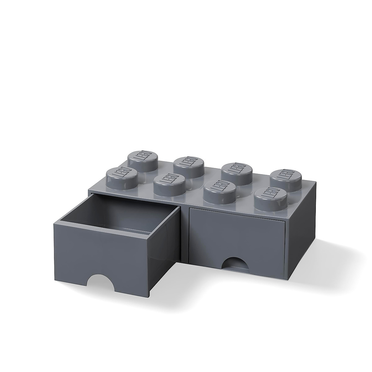 Room Copenhagen, Lego Brick Drawer - Stackable Storage and Décor - Brick 8, Dark Grey