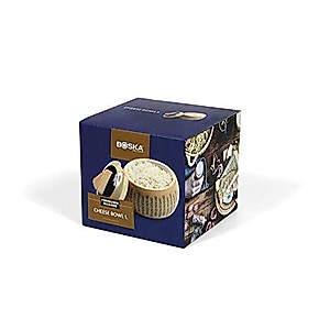 BOSKA, Large Cheese Bowl w/Spoon, Beige/Brown, 2 Piece