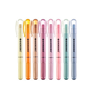 DIVERSEBEE 8-Pack Gel Highlighters for Bible Study, Vintage Colors, No Bleed