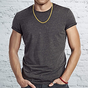 Nuragold 10K Yellow Gold 3.5mm Double Cuban Curb Link Chain Pendant Necklace, Womens Men Jewelry Lobster Clasp 16" 18" 20" 22" 24" 26"