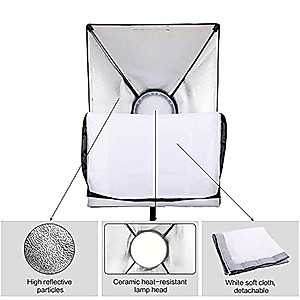 ShowMaven 45W Dimmable LED Light with Double Color Temperature Continuous Lighting Studio Kit,3 Packs 20x28 Inches Studio Softbox, for Photo Studio Portrait, Video Shooting