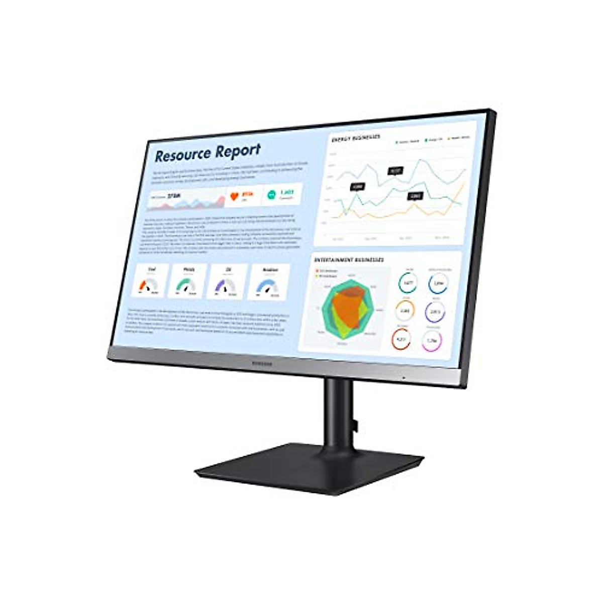 SAMSUNG FT650 Series 24-Inch FHD 1080p Computer Monitor, 75Hz, IPS Panel, HDMI, USB Hub, Height Adjustable Stand, 3 Yr WRNTY (LF24T650FYNXGO)