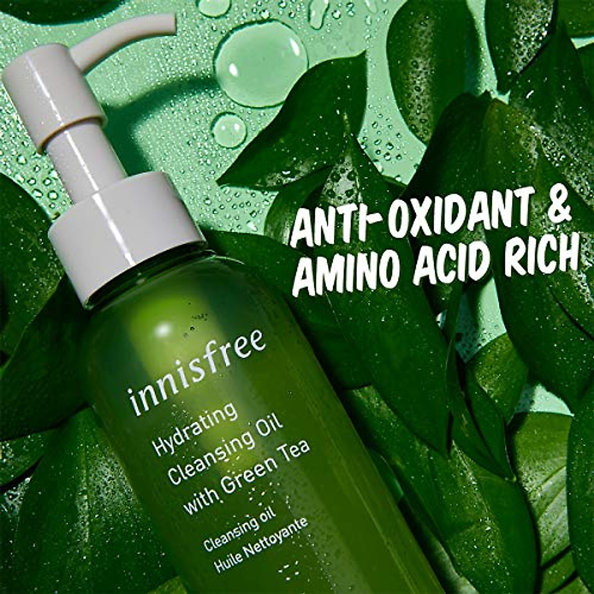 innisfree Green Tea Hydrating Cleansing Oil Face Cleanser Makeup Remover , 5.07 Fl Oz (Pack of 1)