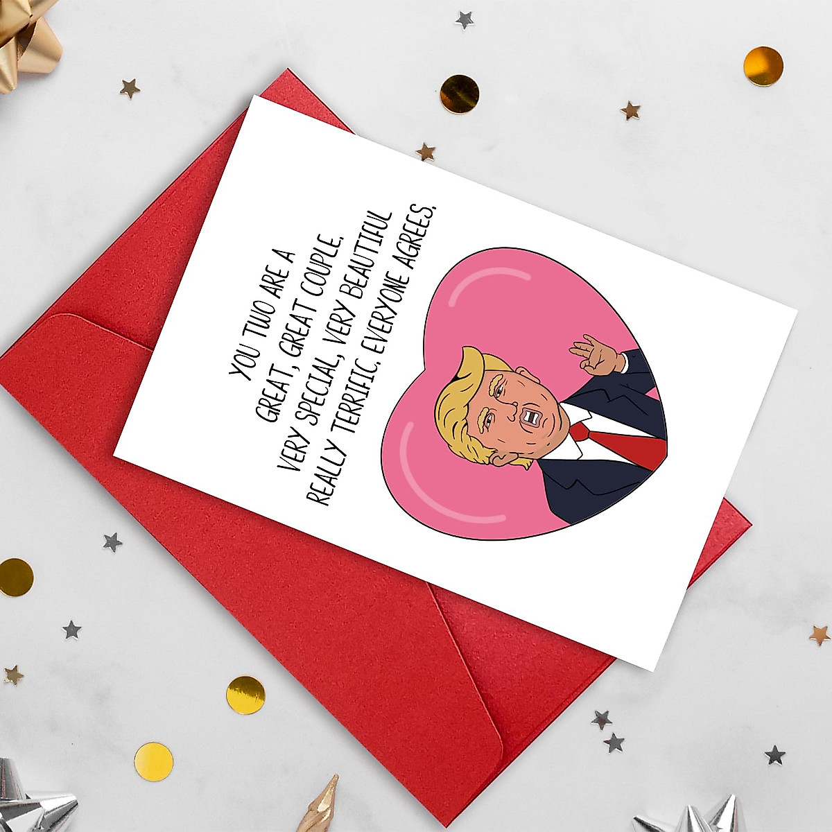 Bhiosng Funny Wedding Card for Friend, Wedding Gift, Humor Bridal Groom Shower Card, Wedding Congratulations Card, Engagement Card for Couple, Wedding Congrats Card for Bride Groom